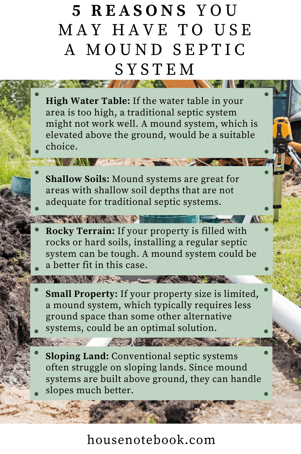 How does a sand mound work?